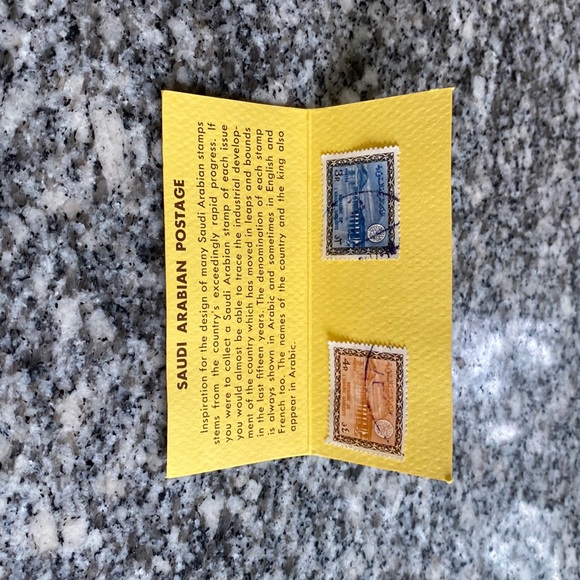 Other | Saudi Arabia Postage Stamps With Card 3p And 4p | Poshmark